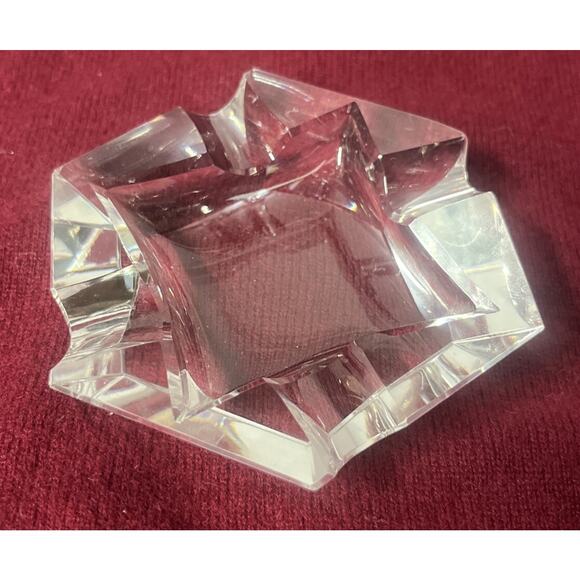 Other | Vtg Hexagon Cigar Cigarette Ashtray Clear Mcm Geometric Diamond ...